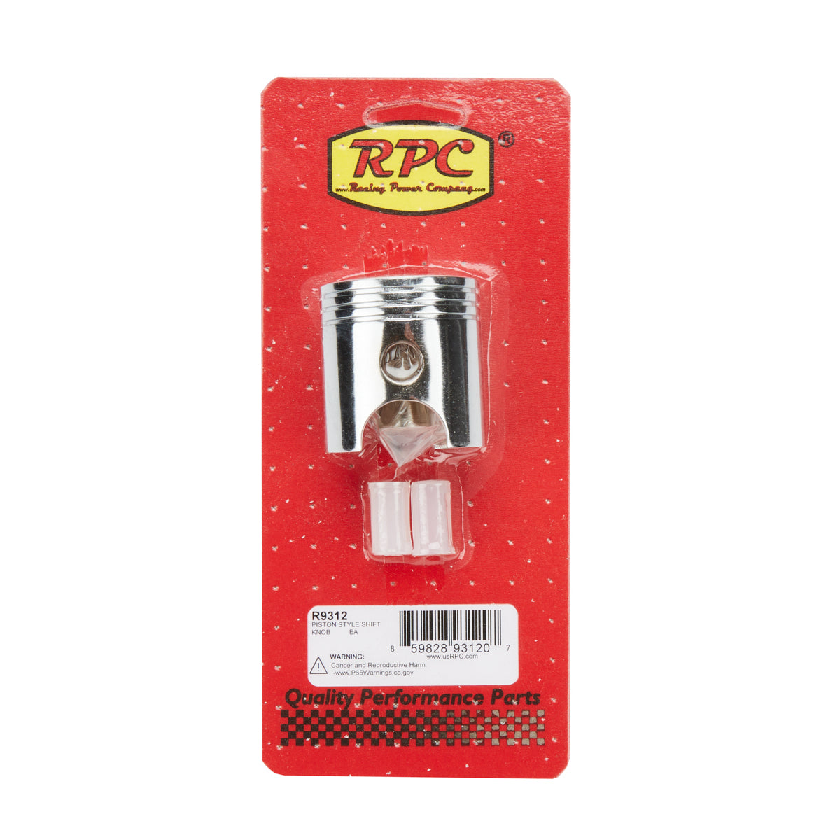 Racing Power Shifter Knob - Piston - Set-Screw - Aluminum - Chrome ...