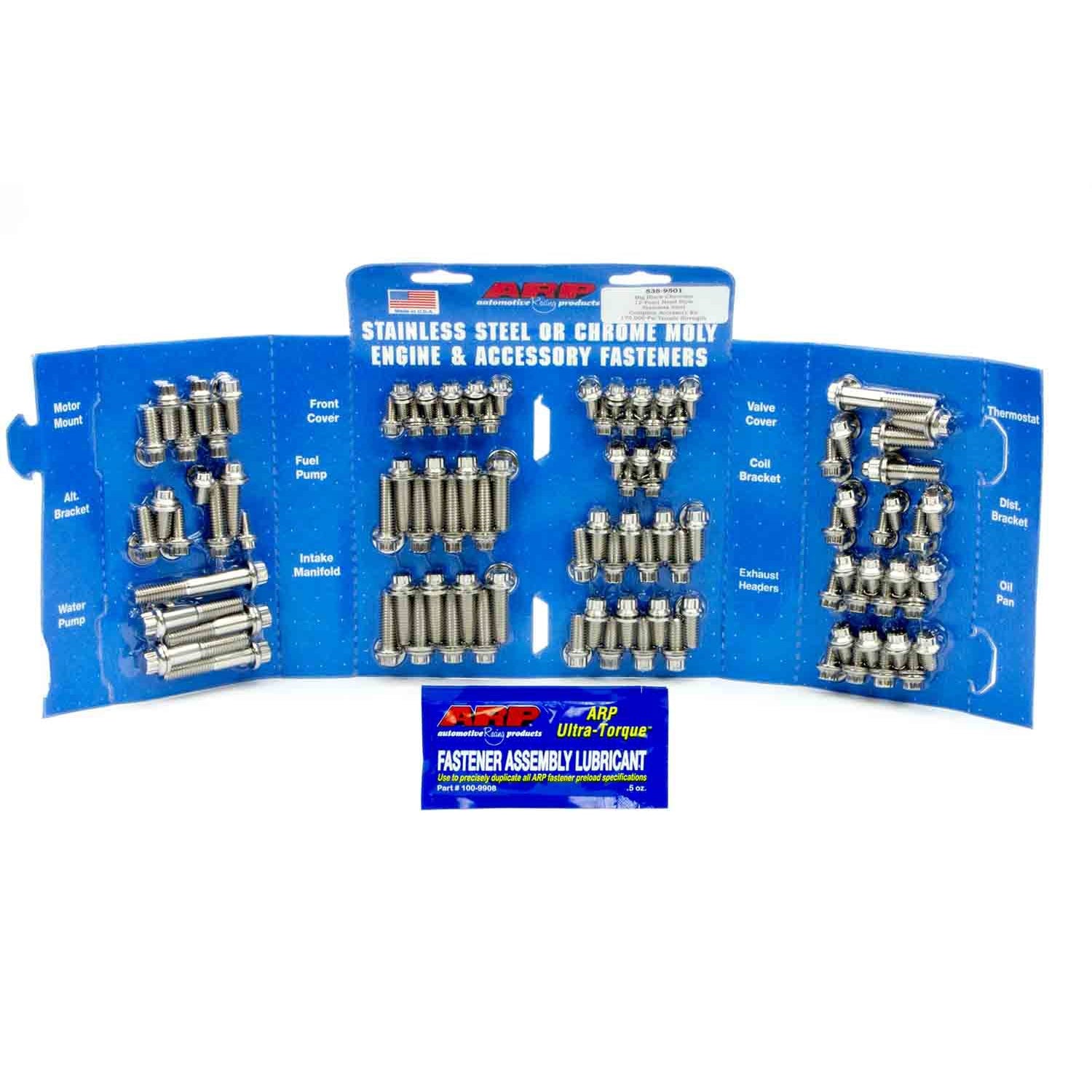 ARP BB Chevy Stainless Steel Complete Engine Fastener Kit - 12 Point ...