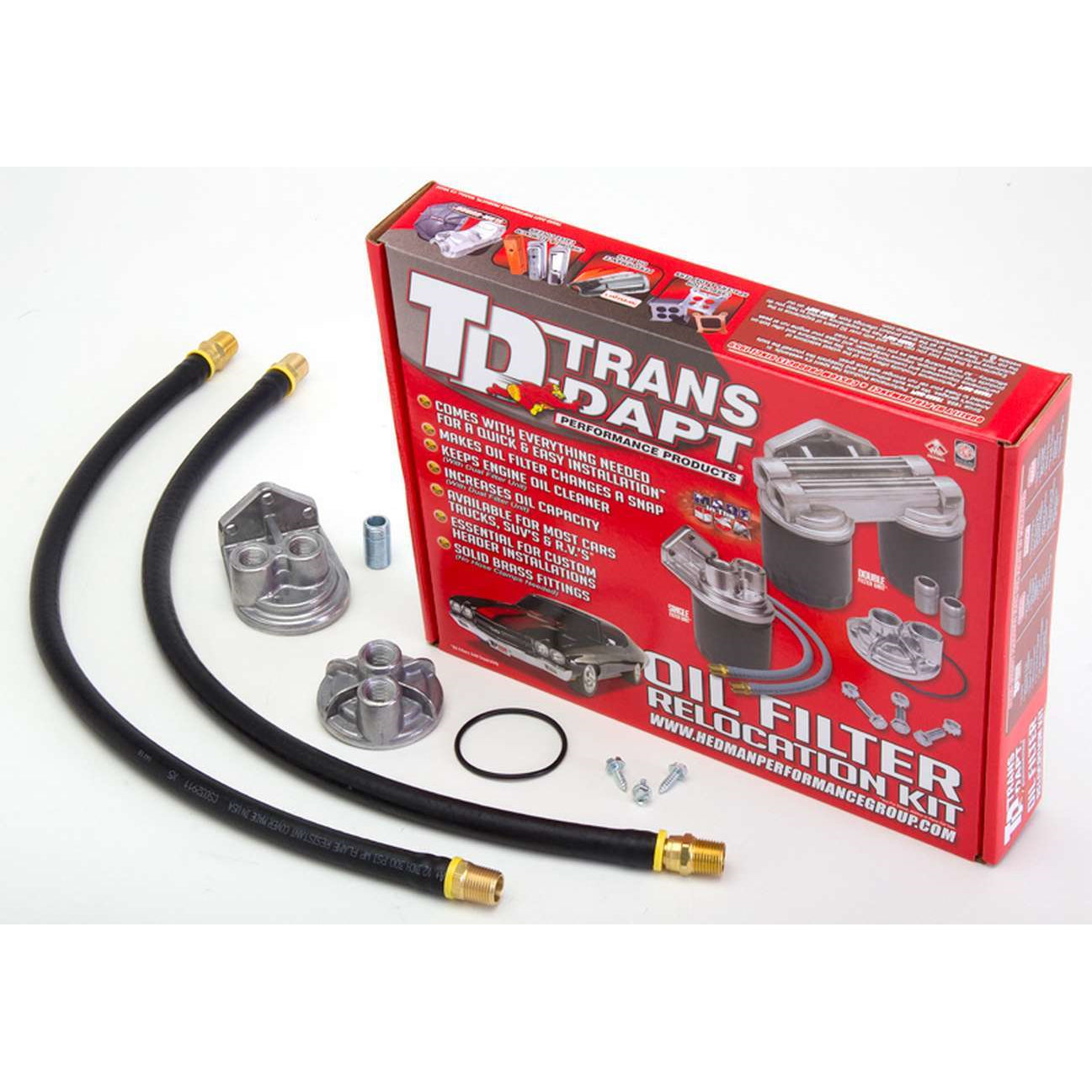 Trans-Dapt Single Oil Filter Relocation Kit - 20mm x 1.5 Threads : 1158 ...