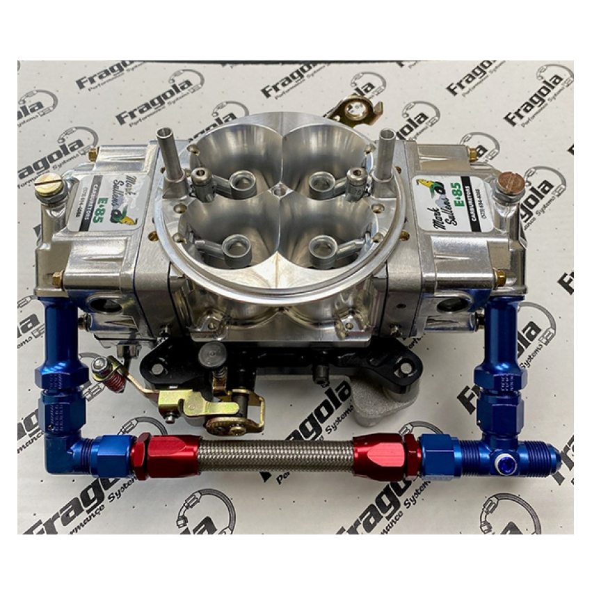 Fragola -8 AN Fuel Line Kit - 7/8-20 Dual Inlet - Holley 4150 - Black ...