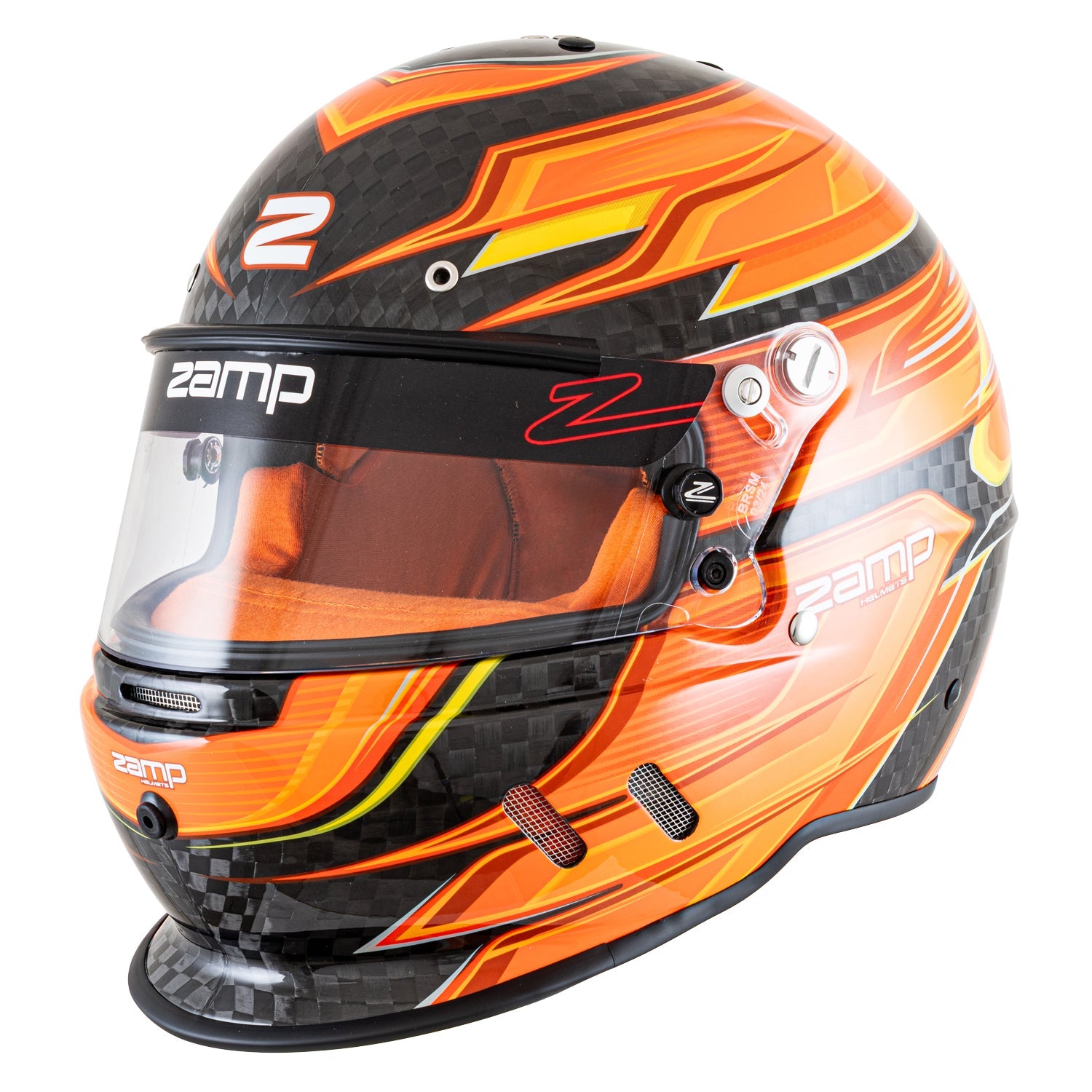 Zamp H781C302XL Zamp RZ-67D Graphic Helmet - Flo Orange / Yellow – Pit ...