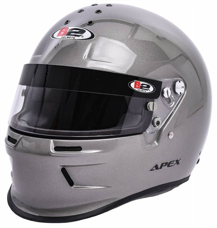 B2 Helmets 1531A21 B2 Apex Helmet - Metallic Silver – Pit Stop USA
