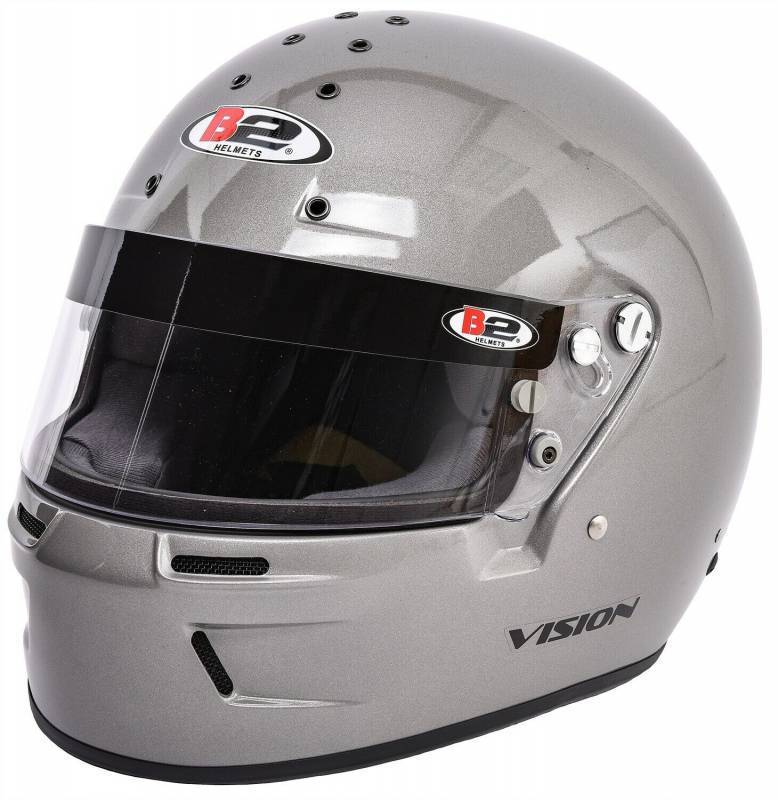 B2 Helmets 1549A21 B2 Vision EV Helmet - Metallic Silver – Pit Stop USA